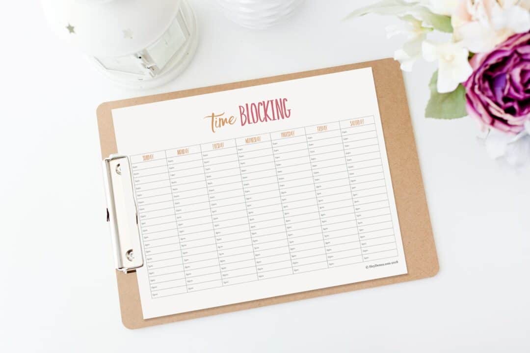 Get Started with Time Blocking plus Printable Time Blocking Template
