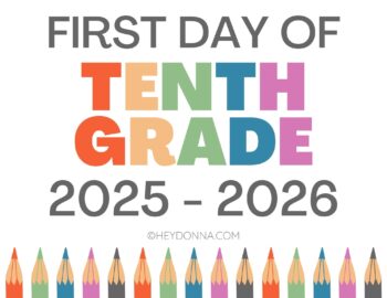 Free Printable First Day of School Signs [ 2025-2026 ] - Hey, Donna!