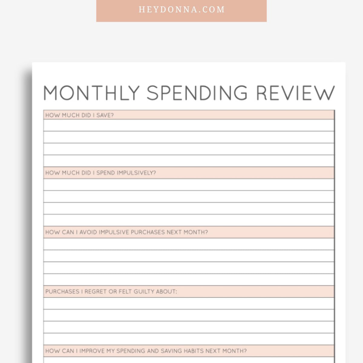 Free Printable Spending Tracker - FREE to Download