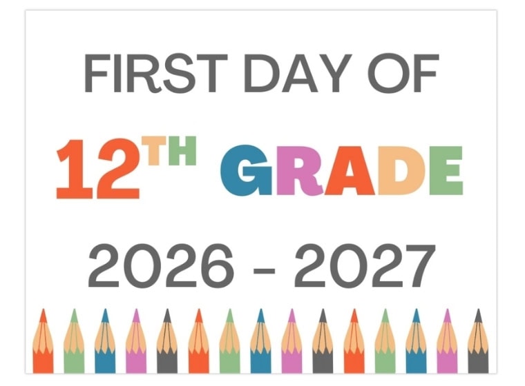 Free printable First Day of School Signs 2026 - 2027 - Free PDF