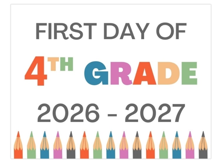 Free printable First Day of School Signs 2026 - 2027 - PDF