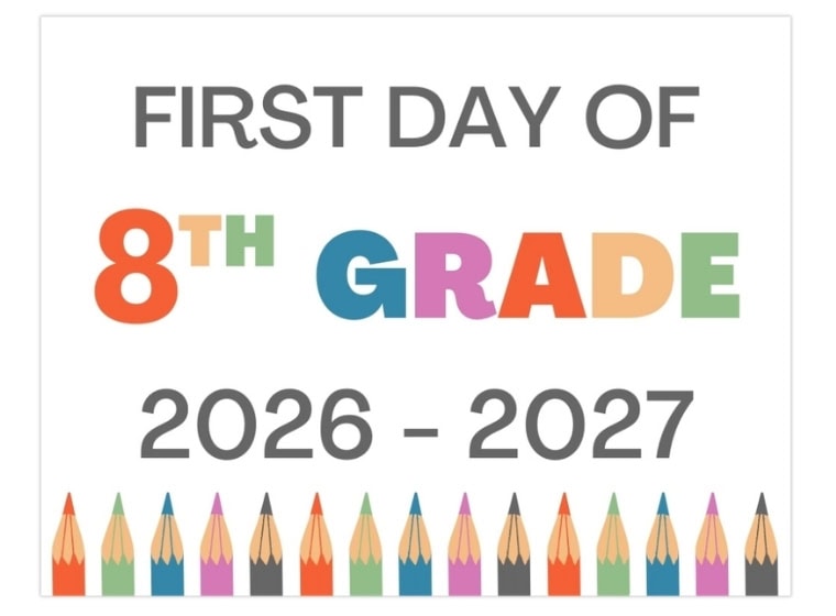 Free printable First Day of School Signs 2026 - 2027 - PDF