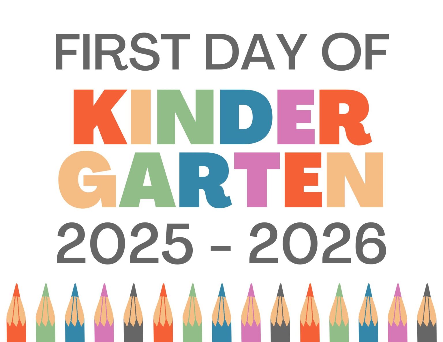 Free printable First Day of School Signs 2025-2026 - Free PDF