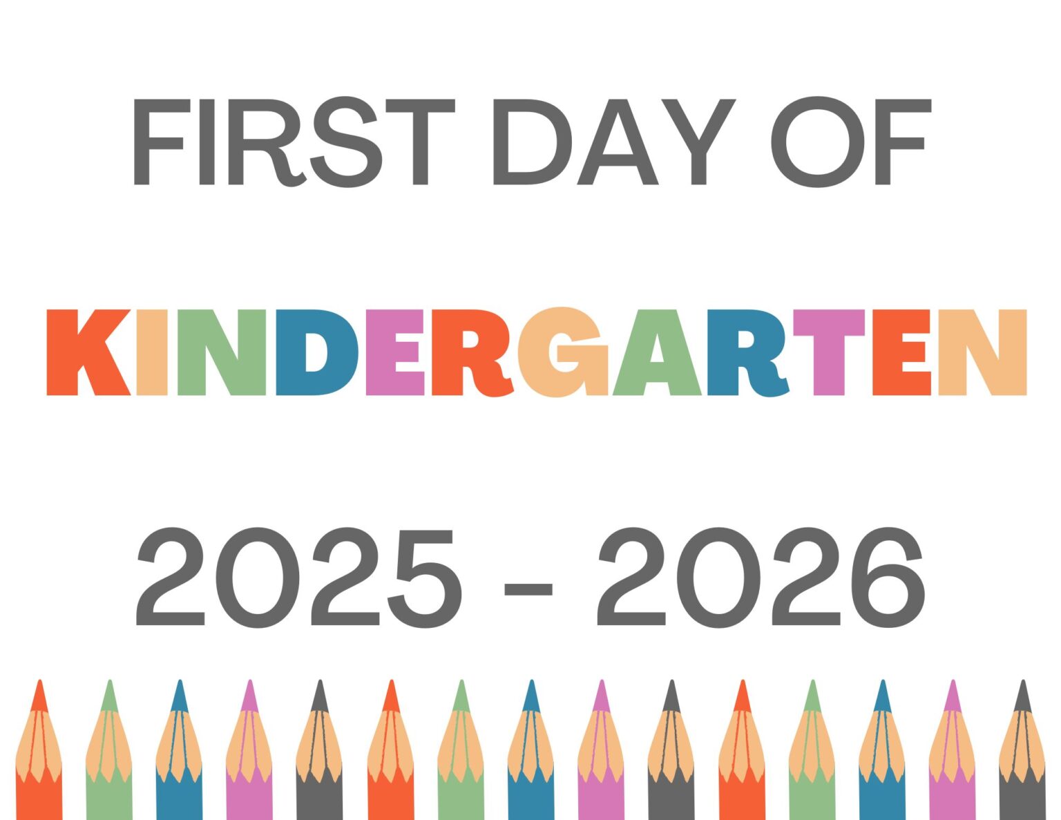 Free printable First Day of School Signs 2025-2026 - Free PDF