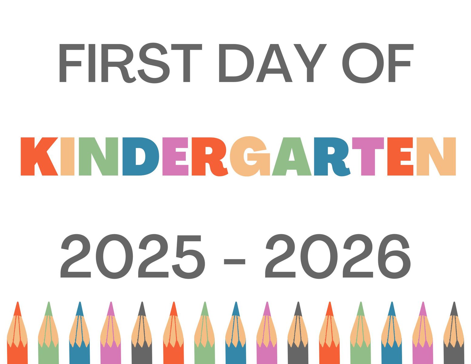 Free printable First Day of School Signs 2025-2026 - Free PDF