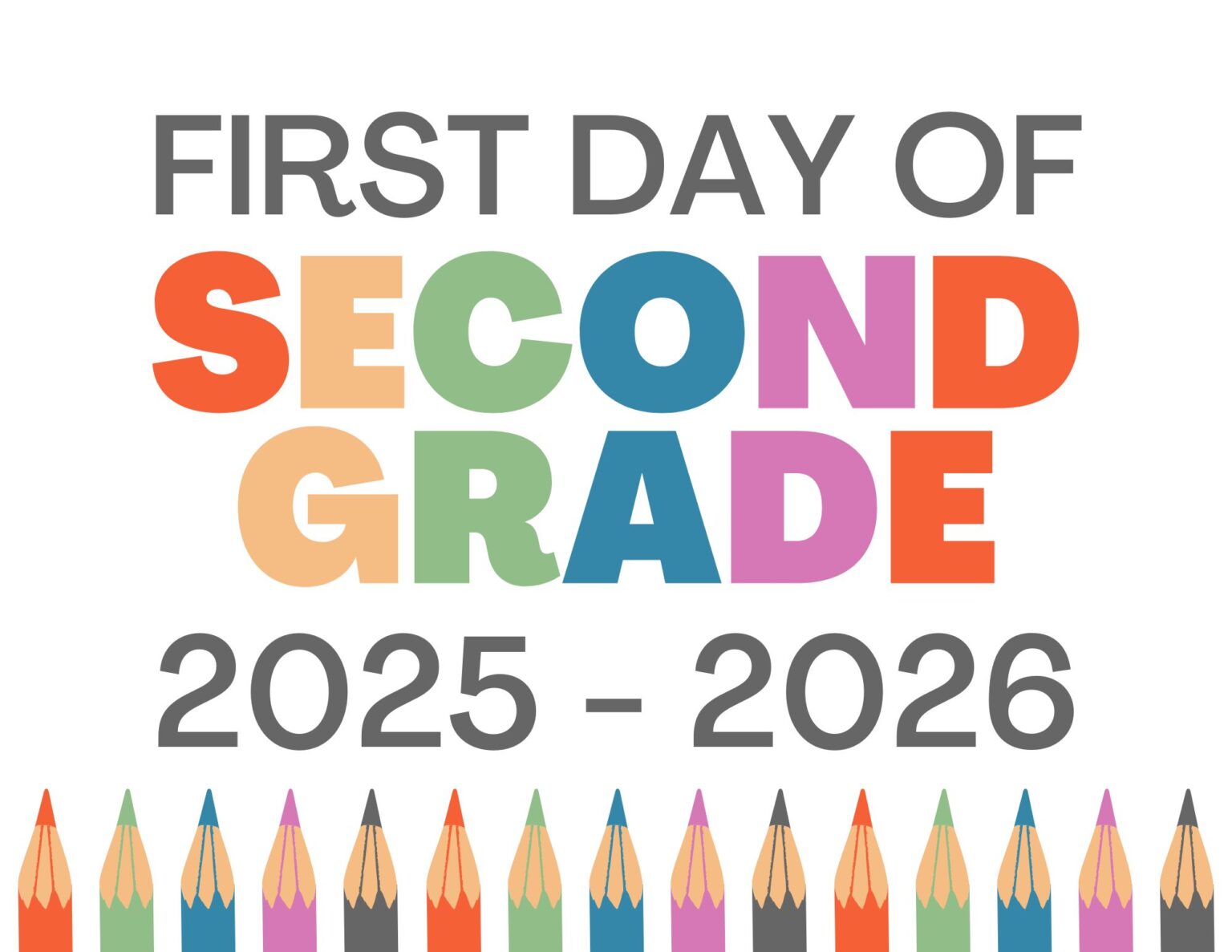 Free printable First Day of School Signs 2025-2026 - Free PDF