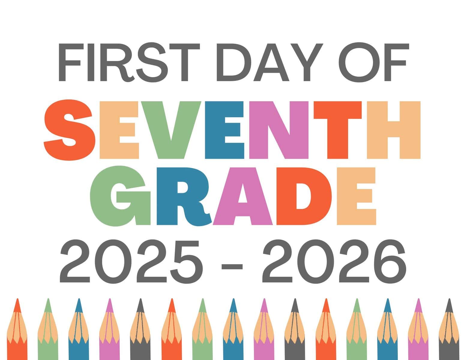 Free printable First Day of School Signs 2025-2026 - Free PDF