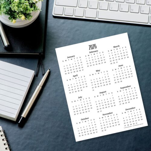 Printable 2026 Calendar on One Page - Hey, Donna!