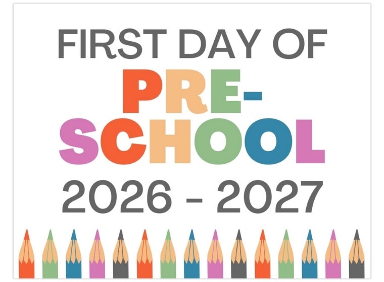 Free printable First Day of School Signs 2026 - 2027 - PDF