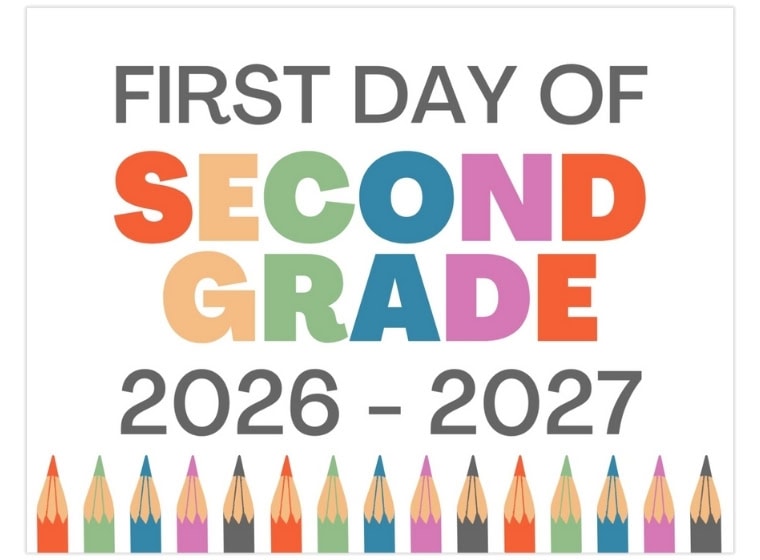 Free printable First Day of School Signs 2026 - 2027 - PDF