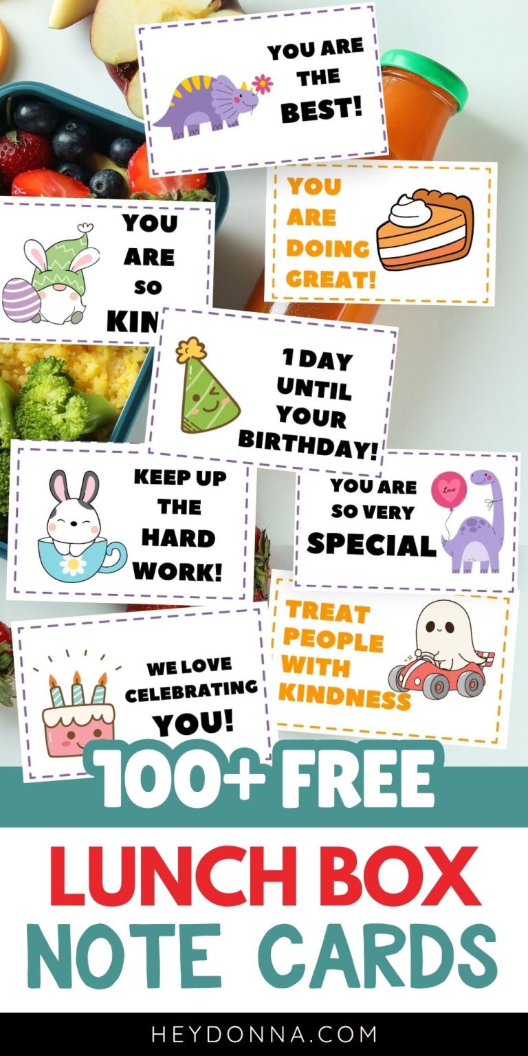 Free Printable Lunchbox Notes for Every Occasion - Hey, Donna!
